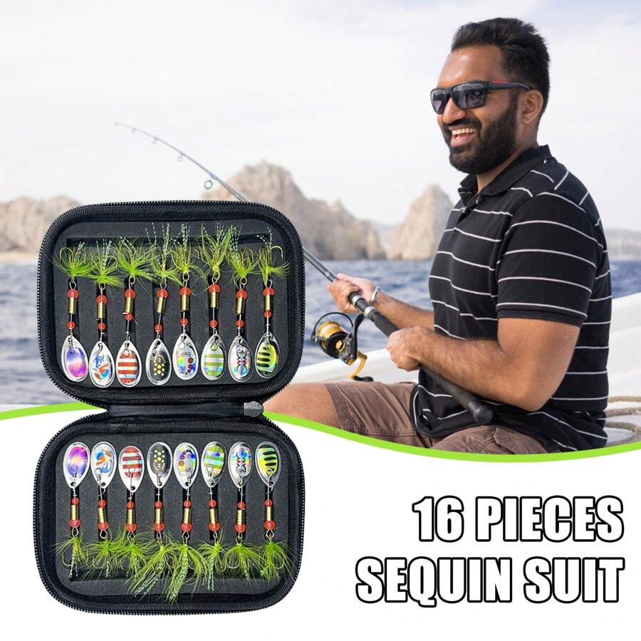 Spinnerbait Glitter Fishing Lures Practical Simulation Bait Hook ...