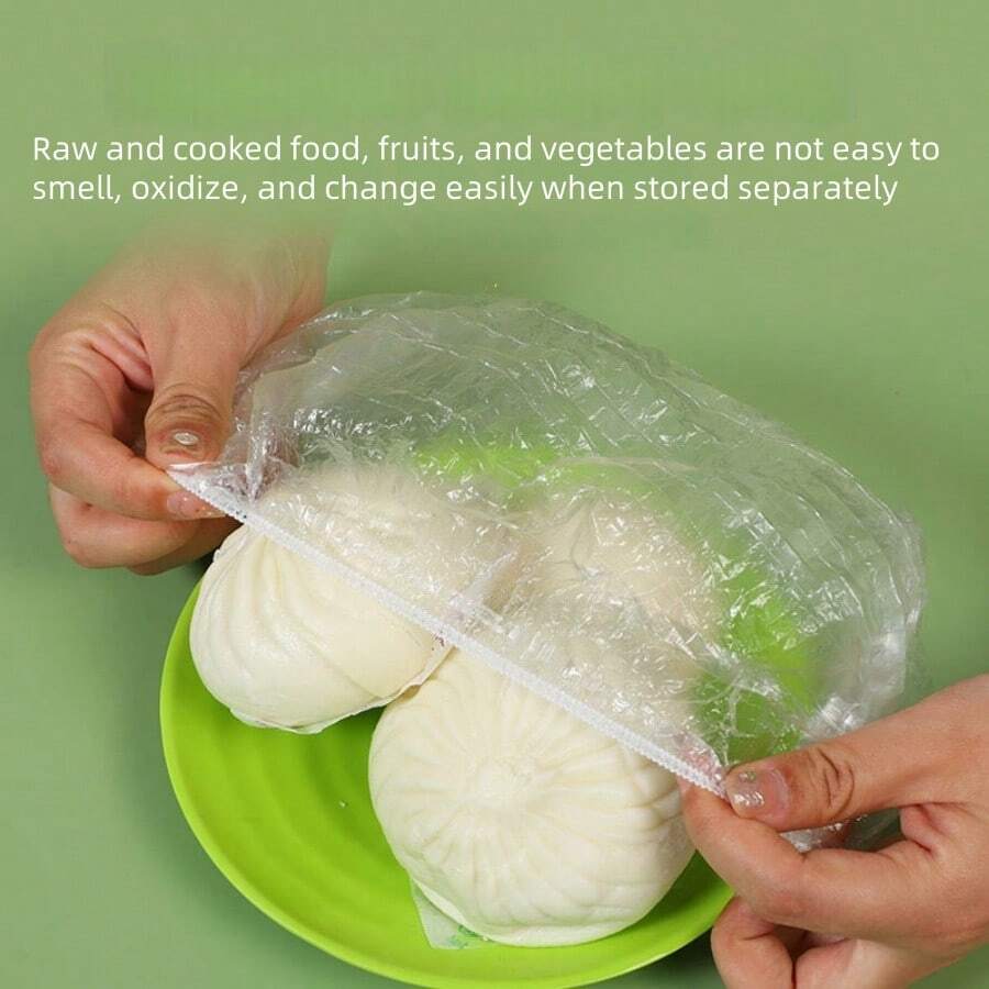 100pcs Reusable Disposable Saran Wrap Film, Refrigerator Bowl Cover ...