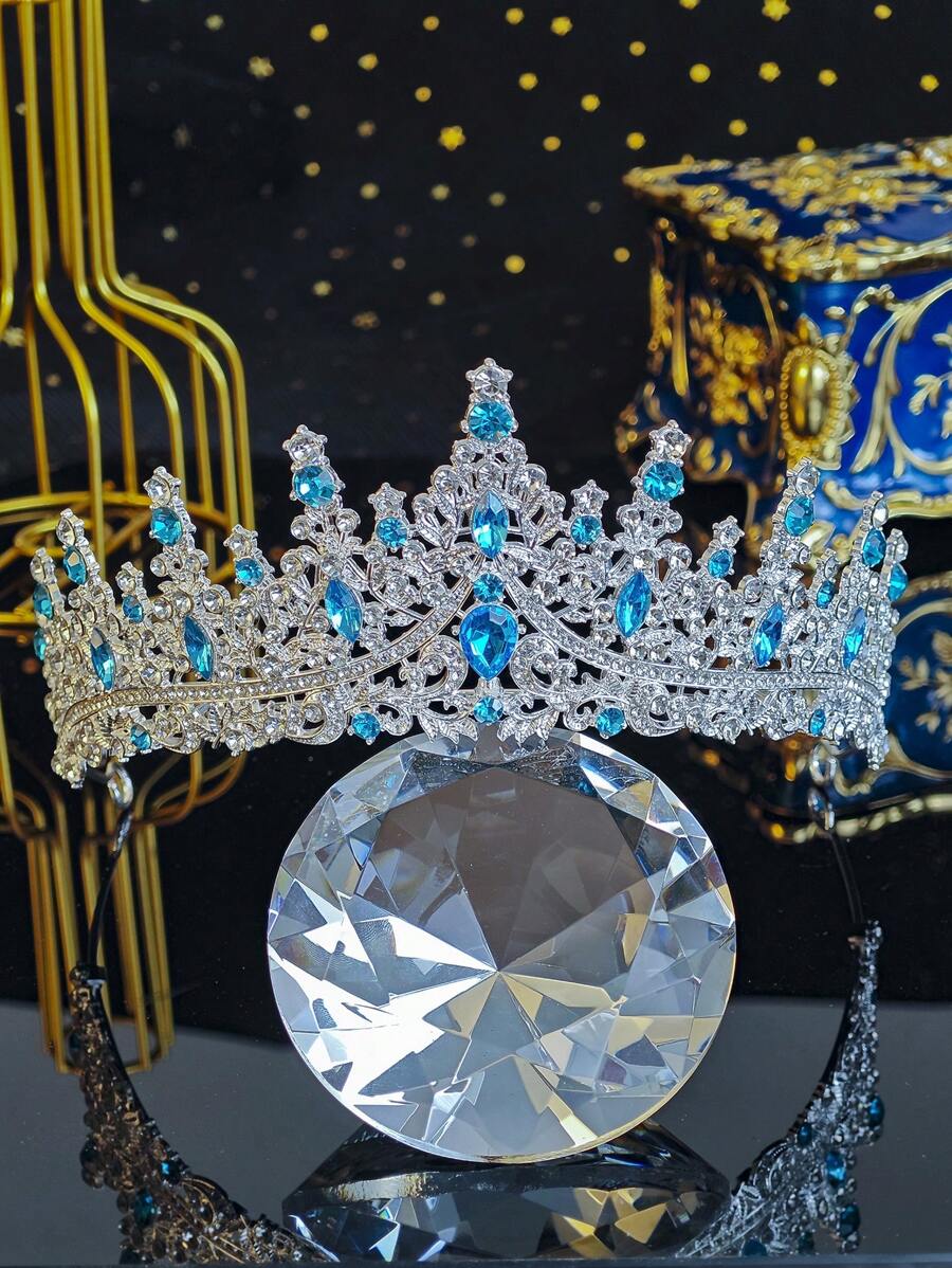 1pc Wedding Crystal Tiaras And Crowns With Box Pack For Women Bride ...