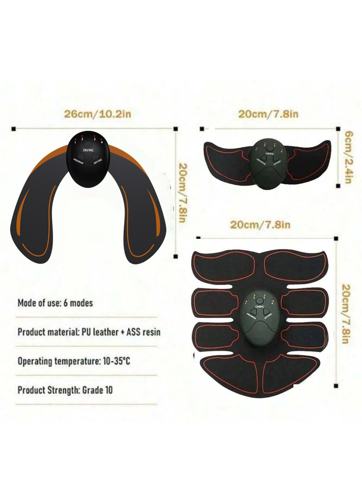 Wireless EMS Muscle Stimulator ABS Abdominal Muscle Trainer Toner Body ...