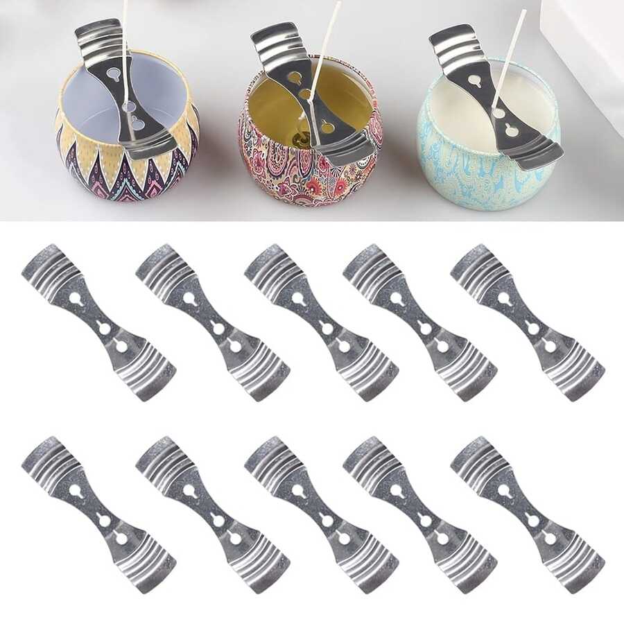 10pcs Metal Wick Holders, Centering Devices, Candle Making Kits ...