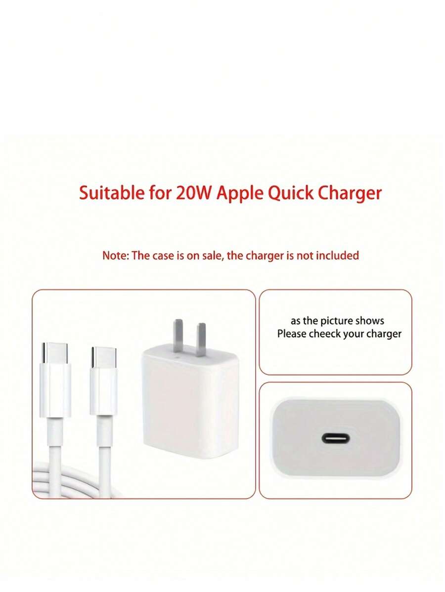 5-Pack 3D Heart-Shaped Charger Case Compatible With Apple 20w Charger ...