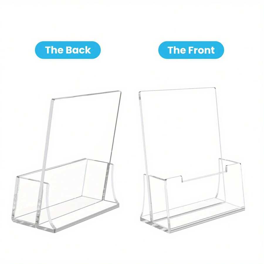 Youyijia 2 Pack A5 Clear Perspex Leaflet Holders Brochure Stand Top ...