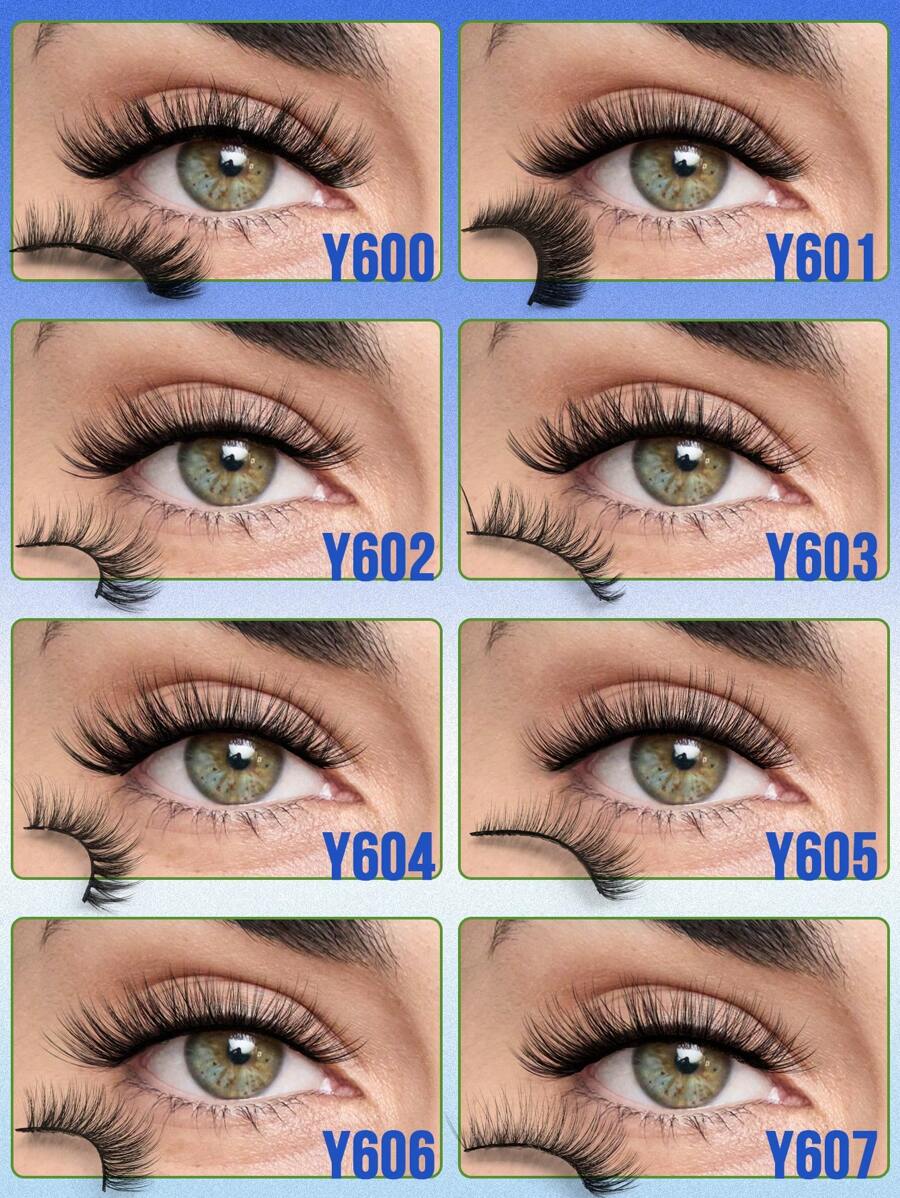 10 paires de faux cils allongeants et moelleux dans un style d'œil de ...