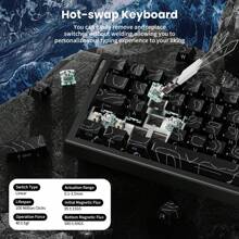 ATTACK SHARK X68 HE 60% Wired Gaming Keyboard Rapid Trigger,Actuation ...