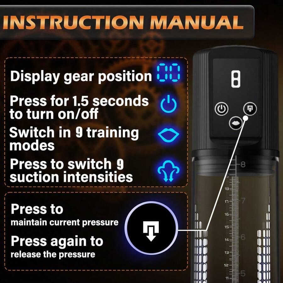 Men's Trainer Electric Penis Pump Expanding Vacuum Pump Male ...