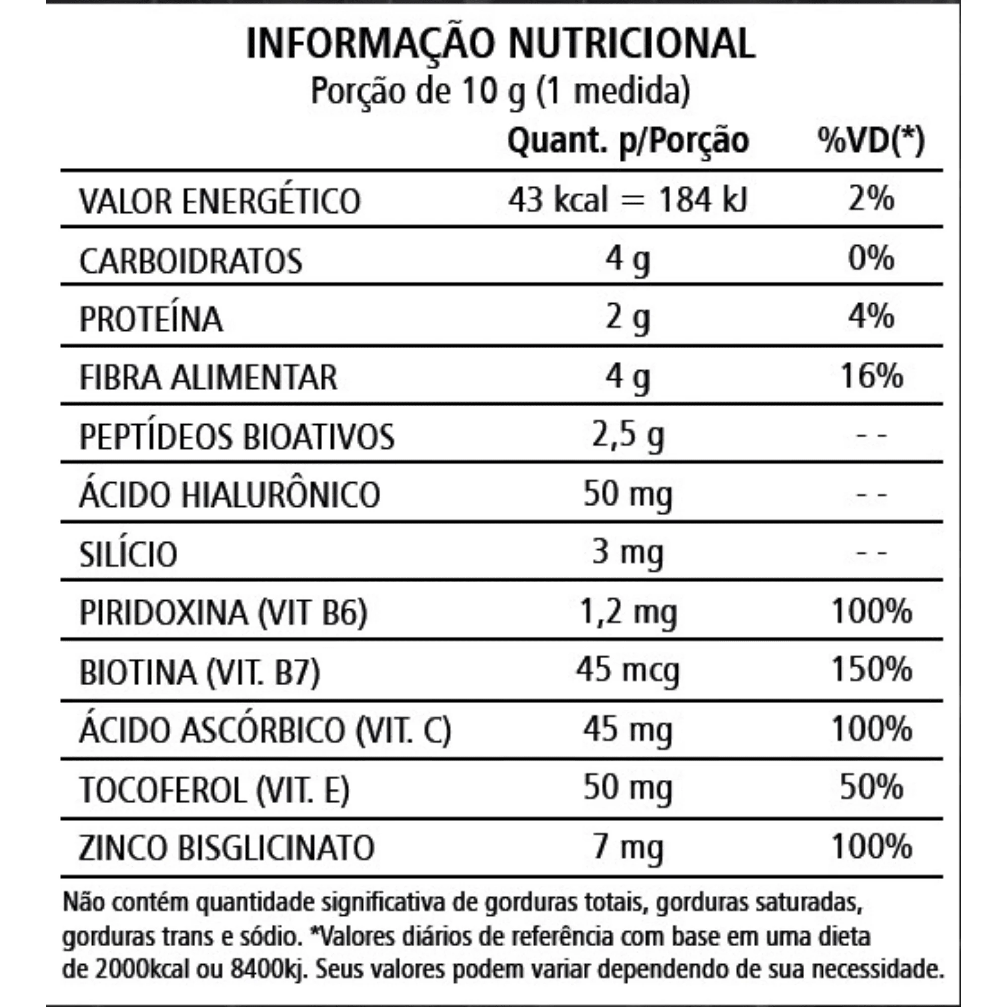 Colágeno Verisol + Ácido Hialurônico + Silicio Vitamina B6 B7 C E e Zinco 200g Sabor Morango ...