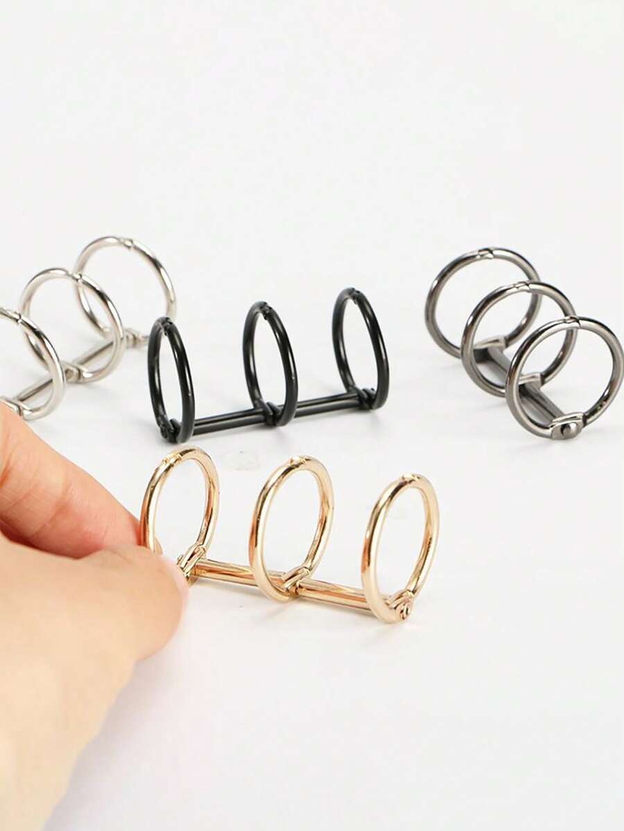 1pc Loose Leaf Metal Ring, 3 Ring Binder For Calendar, Memo Book, Notebook, Multi-Color Openable ...
