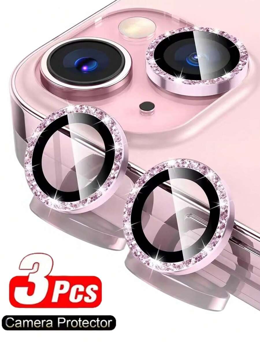 3pcs Phone Camera Lens Protector Film, 9H Hardness Diamond Anti-Scratch ...