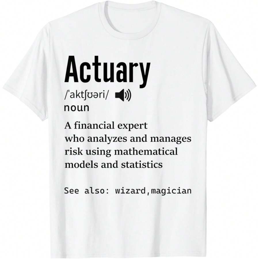 Actuary Definition For Actuaries Actuarial Statistician T-Shirt | SHEIN USA