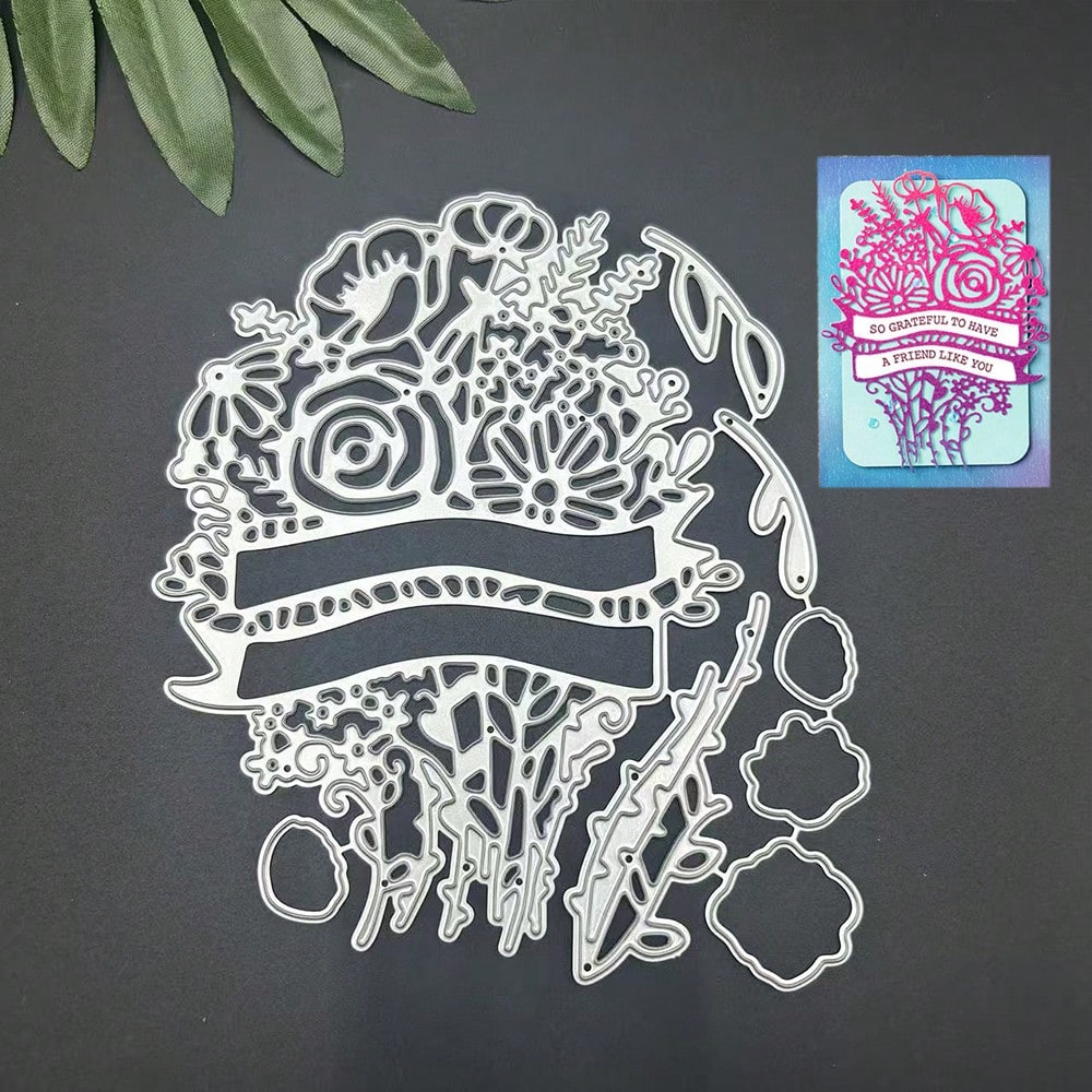 Flower Shadow Metal Cutting Molds And Stamps, Scrapbook Templates ...