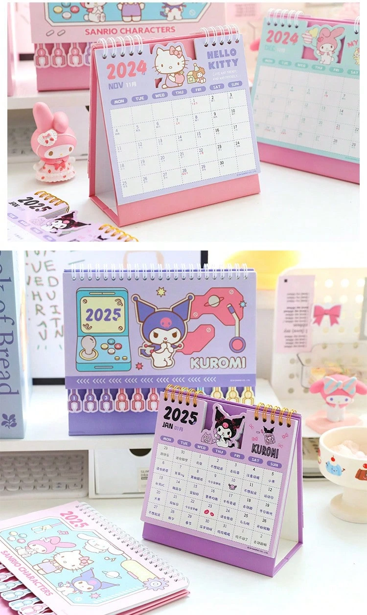 Sanrio 1 pieza Calendario planificador Sanrio 2025, libreta de ...