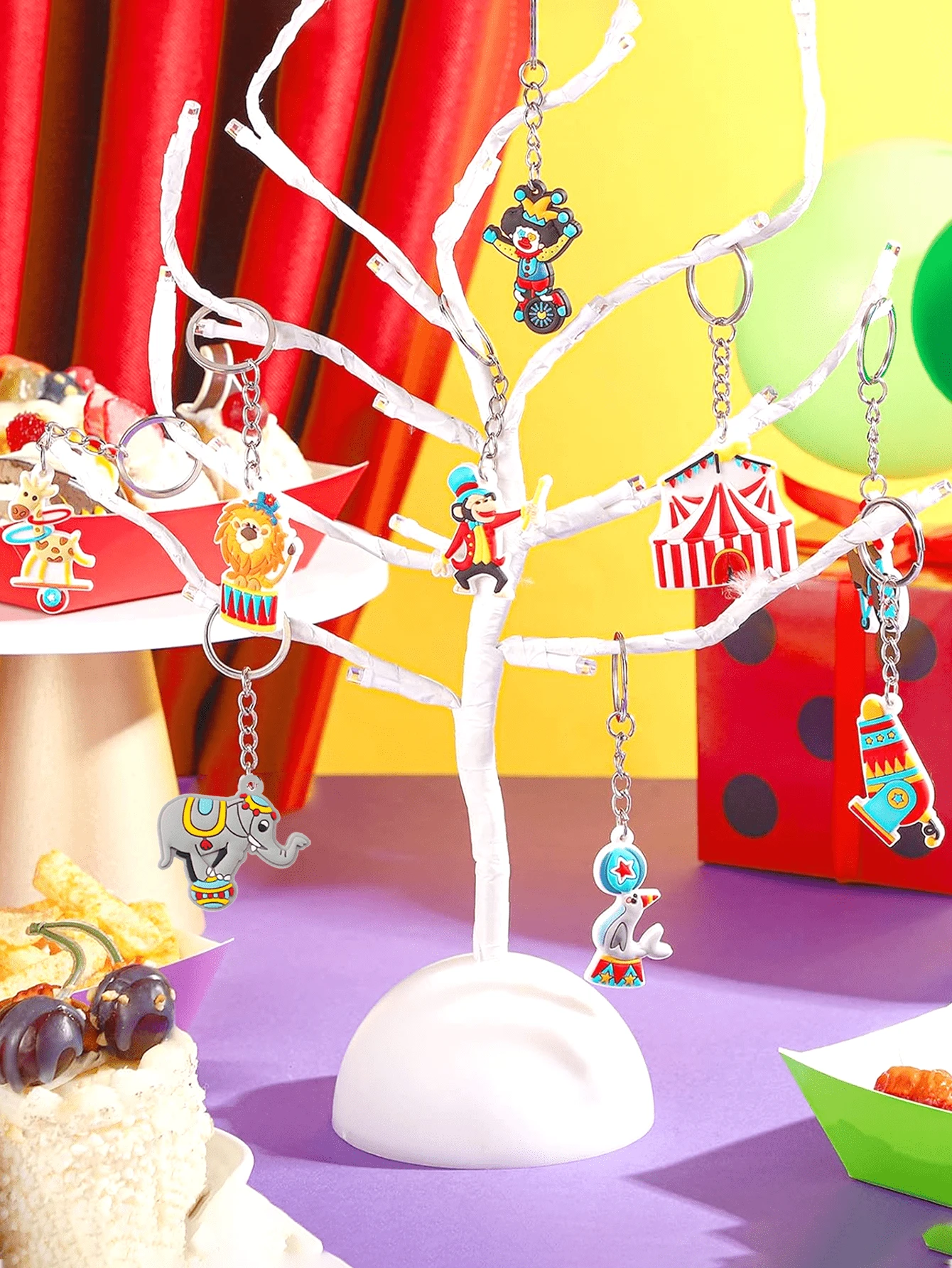 9PCS/18PCS/36PCS Cute And Cool Style Clown Circus Cartoon Keychain Gift ...