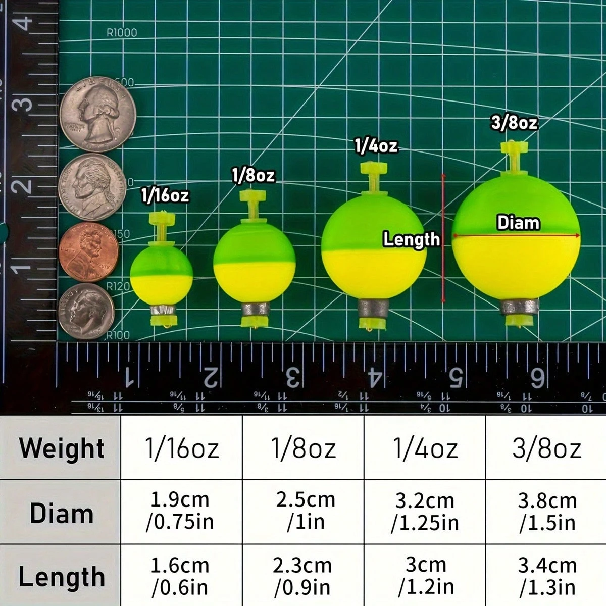 5 balles flottantes rondes à haute sensibilité en EVA pour la pêche à ...