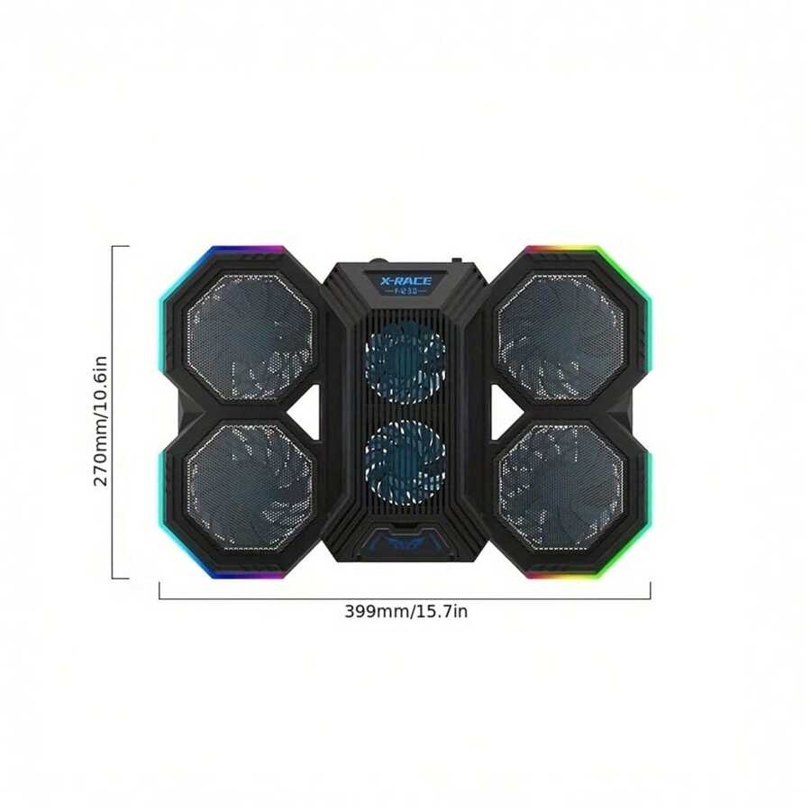 RGB Gaming Laptop Stand Air Cooler Notebook Stand Holder With 6 Fans ...