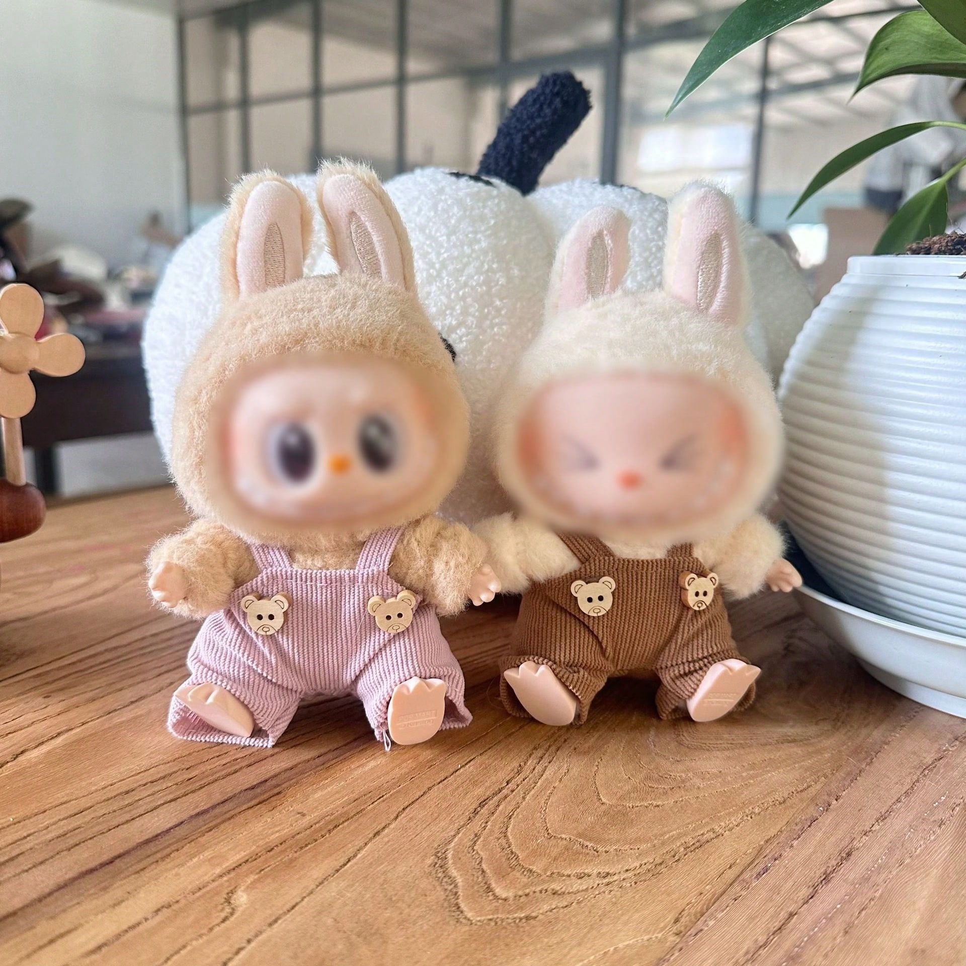 Clothes Only] 2nd Gen Blind Box Labubu Plush Doll Outfit, Overall ...