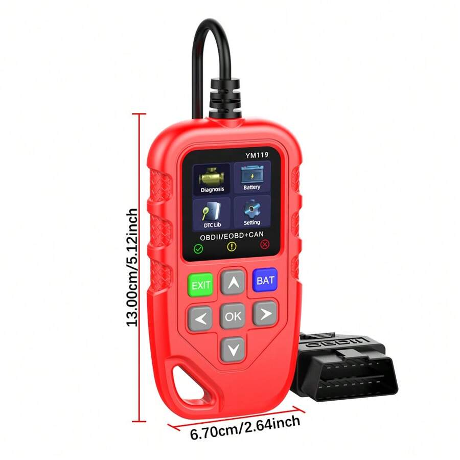 OBDII Scanner Work For All Cars Multi-Language OBD2 Code Reader Car Auto Diagnostic Tool Clear ...