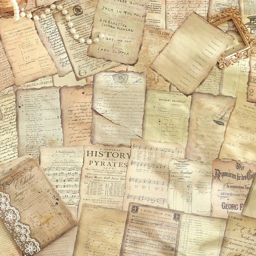 50 Sheets Vintage Lace Scrapbook Paper Pack 50 Different Patterns Non ...