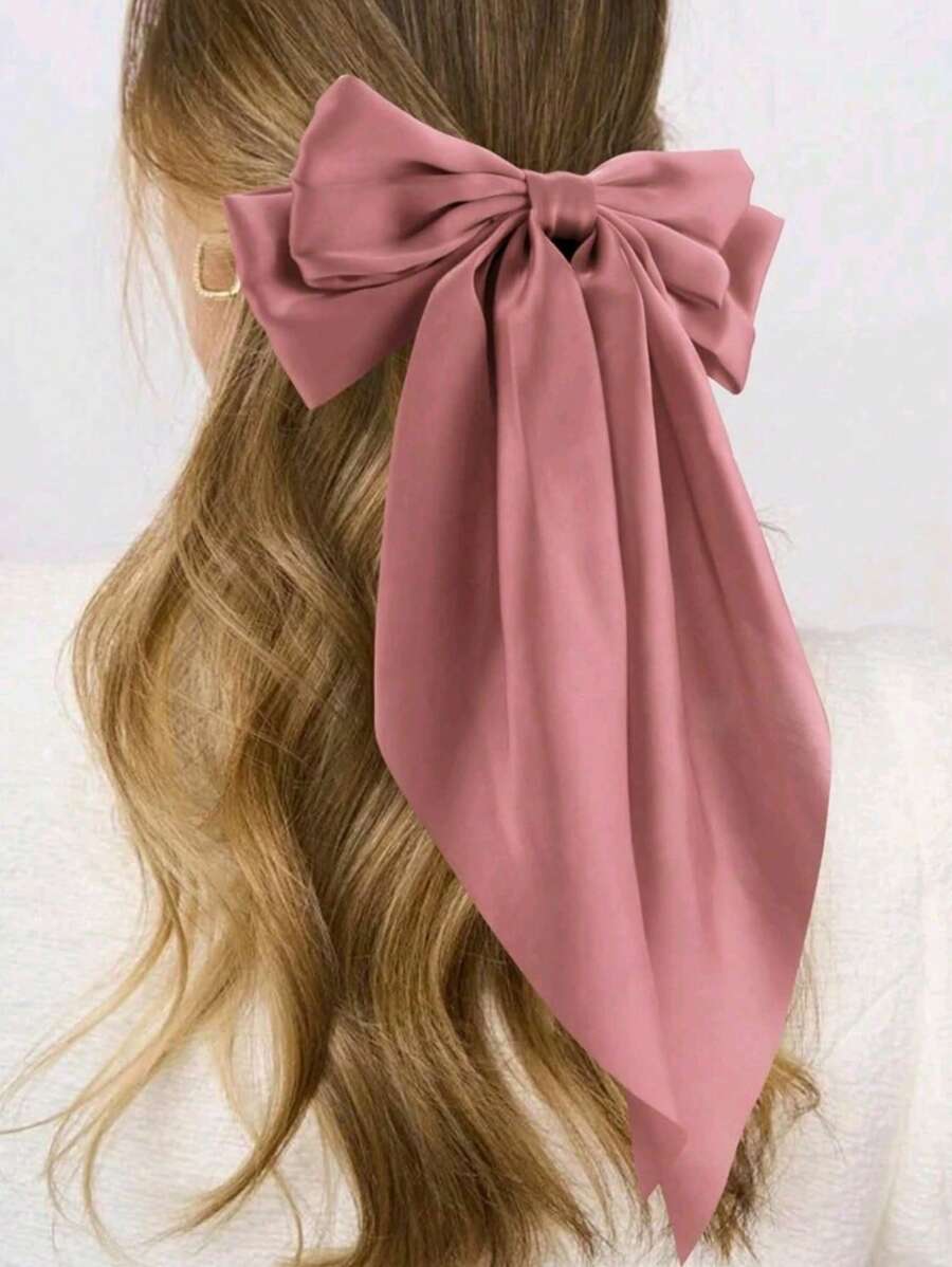 2Pcs Silky Satin Hair Bows Big Hair Bows For Women Hair Ribbons ...