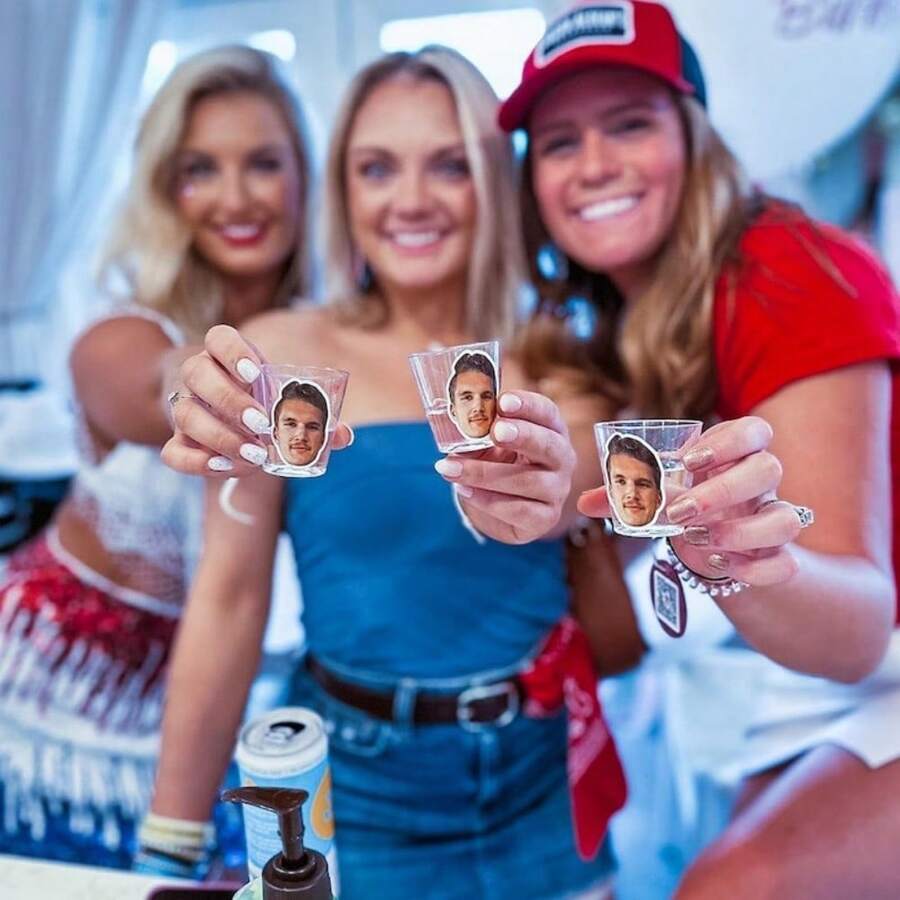 Custom Face On A Shot Glass Funny Bachelorette Decorations Bachelorette Party Favors