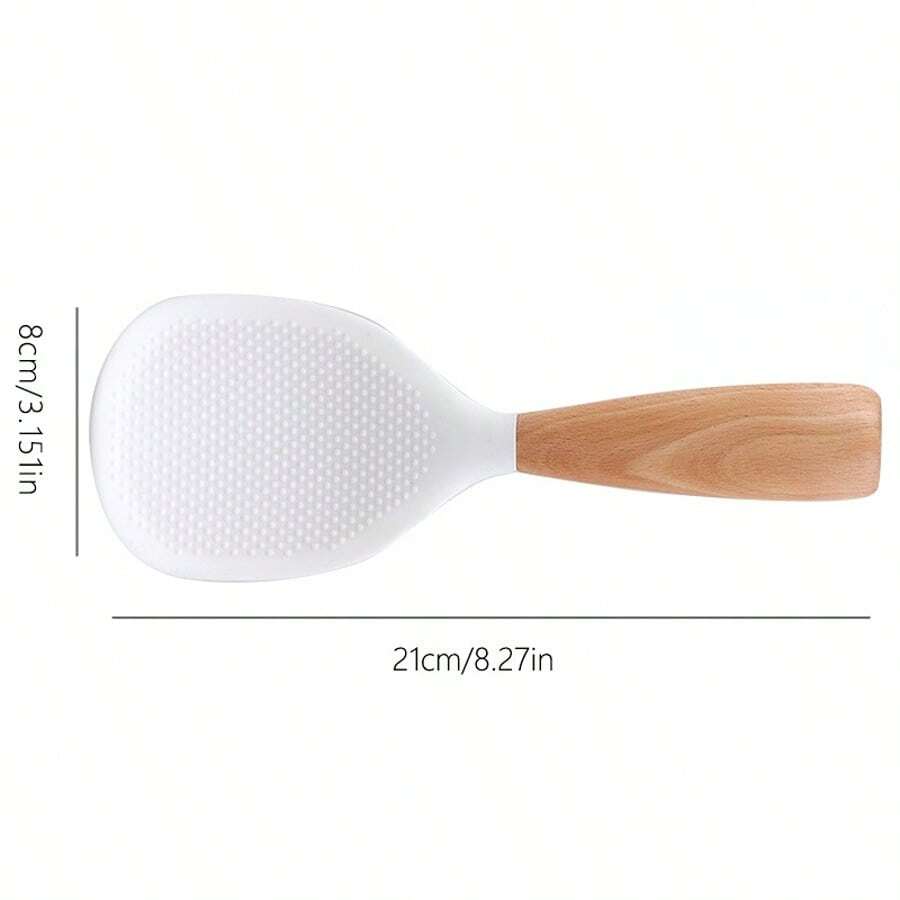 Heat Resistant Silicone Rice Scoop, Anti-Stick Rice Paddle, Upright ...
