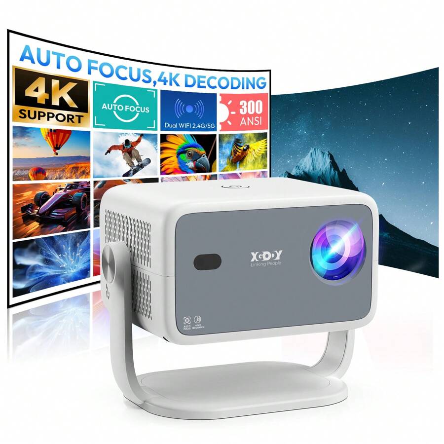 XGODY Proiettore intelligente Android 11 18000LMS 1080p 4K 3D 5G WiFi ...