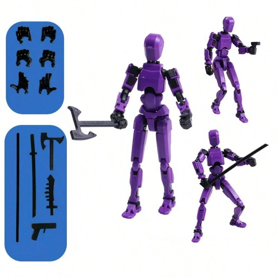 1pc Creative Articulated Posable Action Figure, 3D Printed Lucky ...