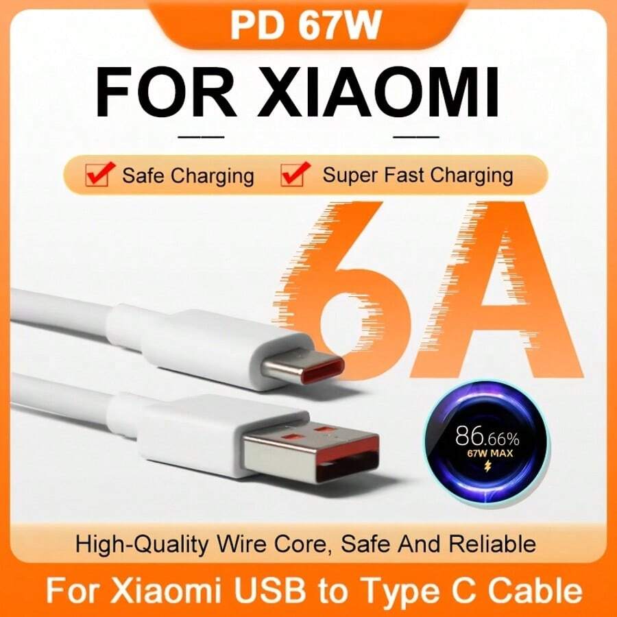 TekaGene Fast Charger USB C 45W Type C Cable USB-C To Type-C Wire Redmi ...