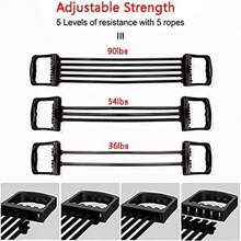 Full Body Workout Set Chest Expander With 5 Removable Resistance Bands ...