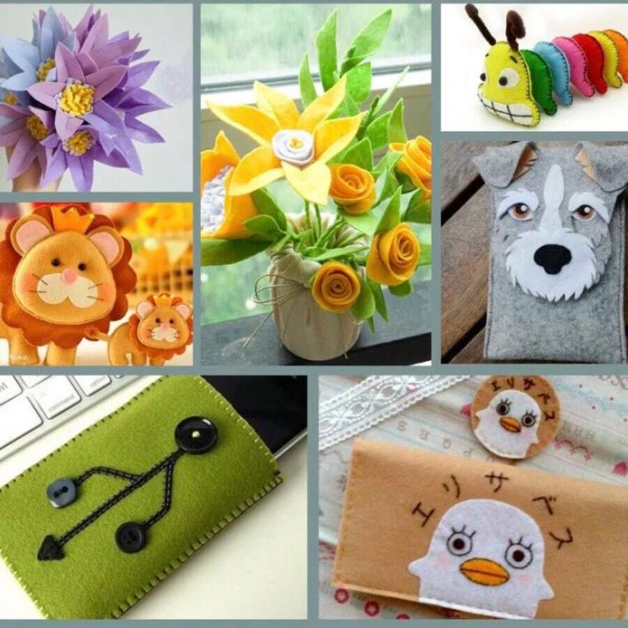 Stiff Felt Fabric Sheet Craft Felt Sheet Assorted Color Thick Stiff ...