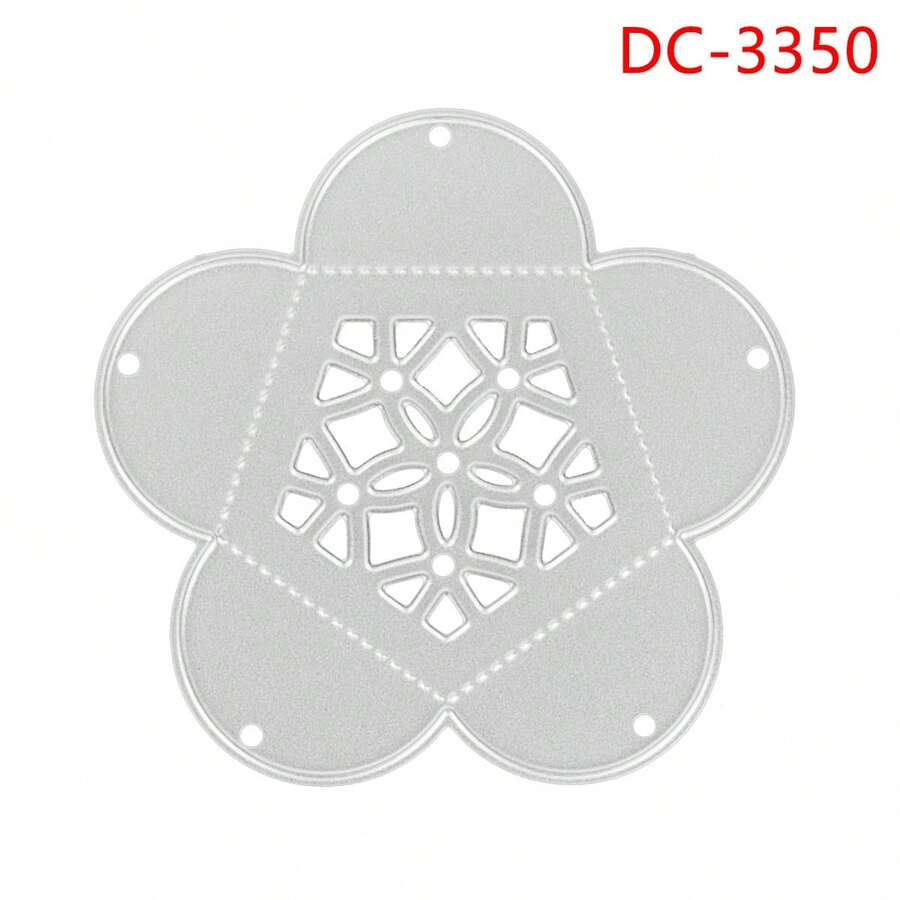 Round Flower Shaped Cutting Die Template, For Cutting Mats, Stamps ...