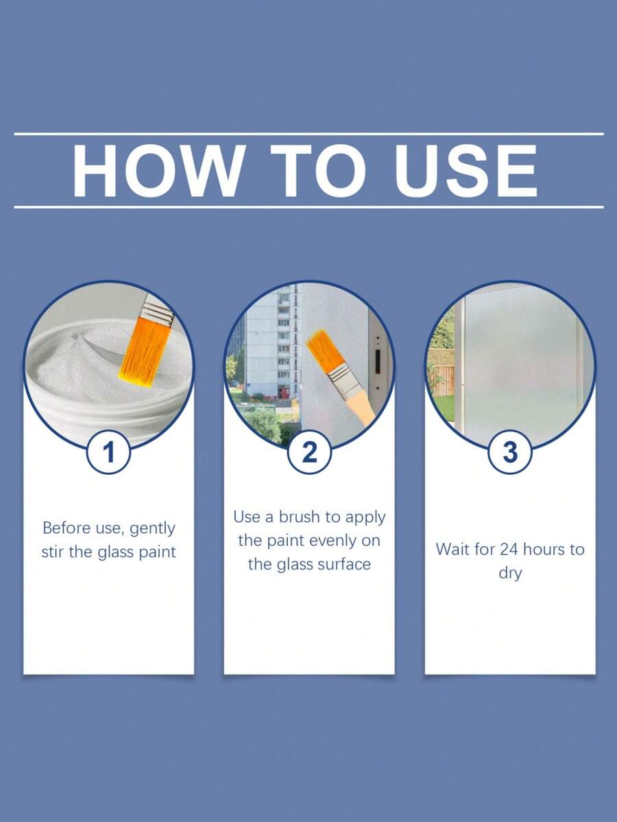 Water-Based Frosted Glass Paint, Waterproof And Sunproof, Renovation ...