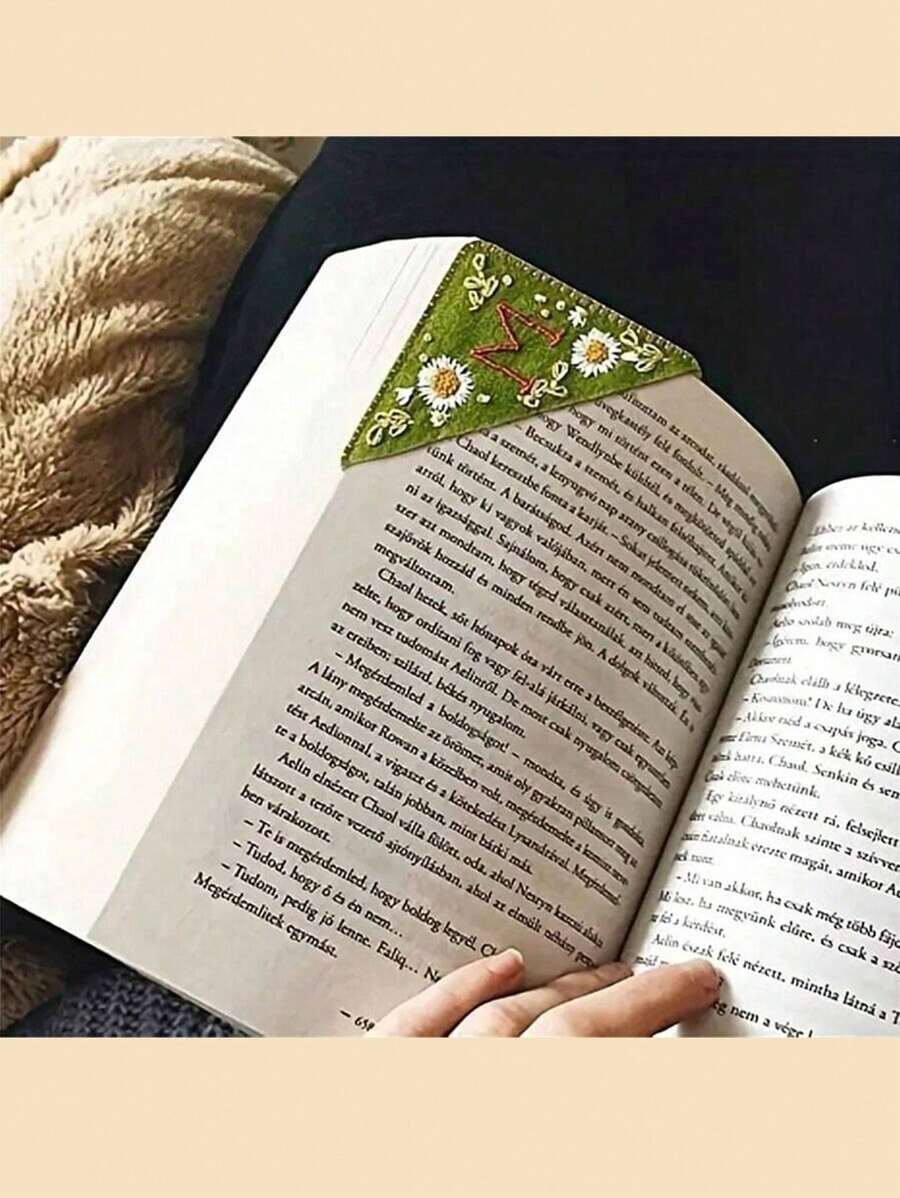 1pc Creative Personality Green Bookmarks Decorate Book Corners Flower ...