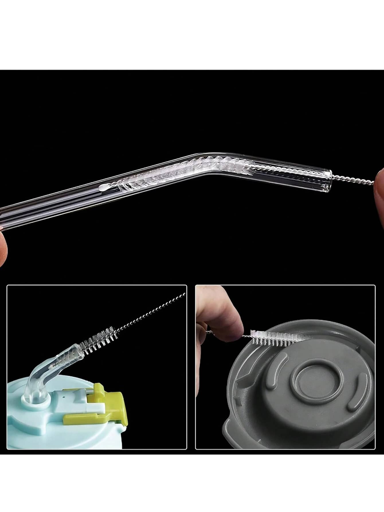 5PCS Cup Straw Cleaning Brush, Reusable Straw Cleaner Fits 40/30/20 Oz ...