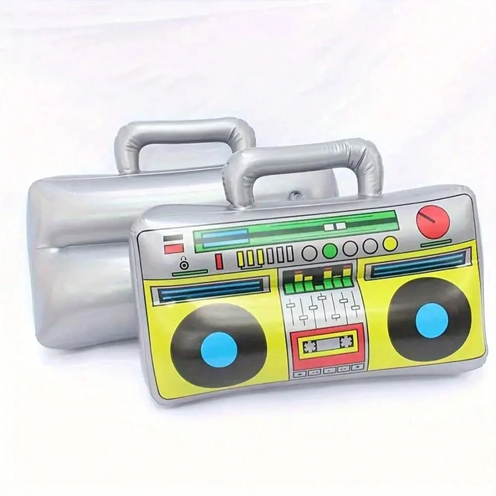80s 90s Rock Party Supplies And Props Set, Includes Microphone, Radio ...