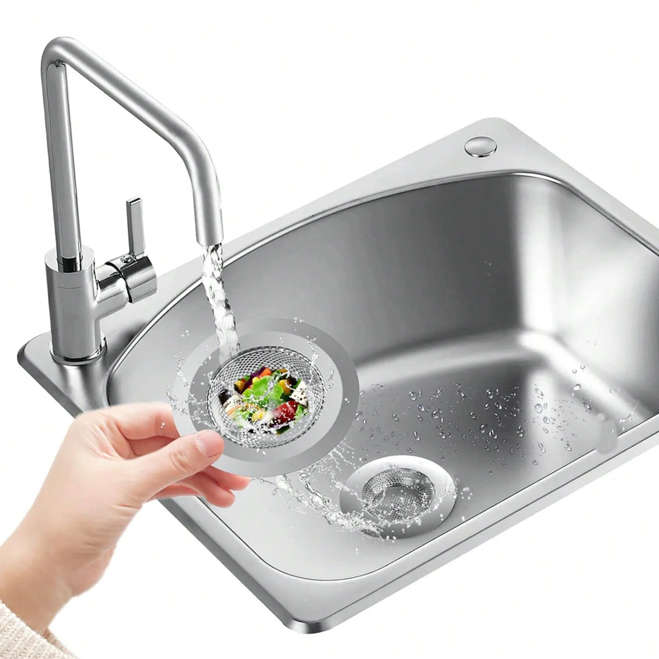 Kitchen Sink, Garbage Filter, Vegetable Basin, Stainless Steel Sink ...