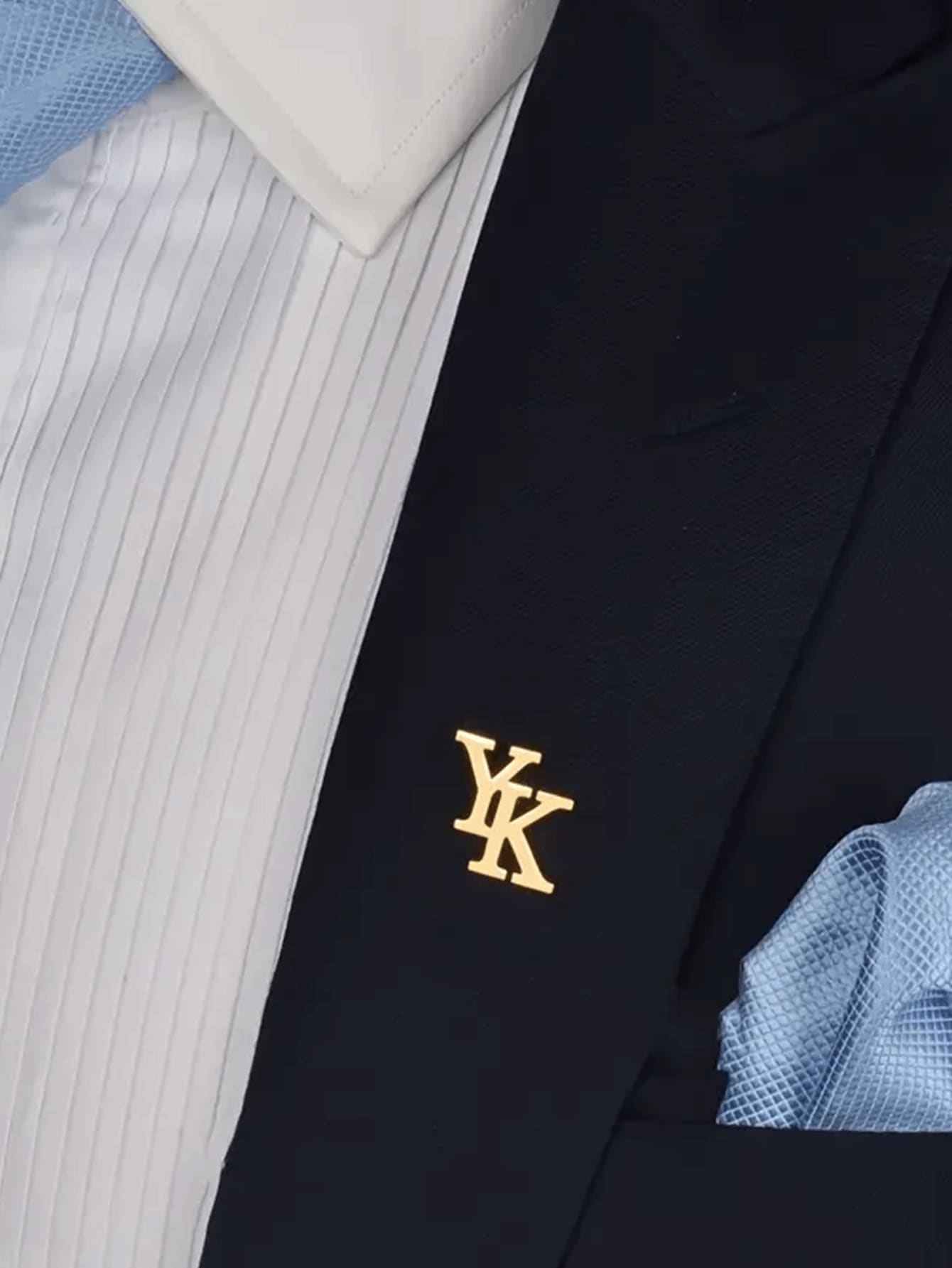 1pc Customized Double Letter Pin, Stainless Steel Initial Pin ...