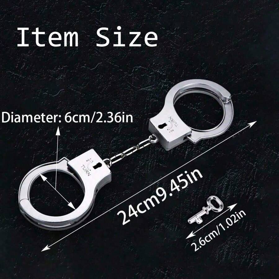 Handcuffs With Keys - Toy Police Costume Prop Accessories Metal Chain ...