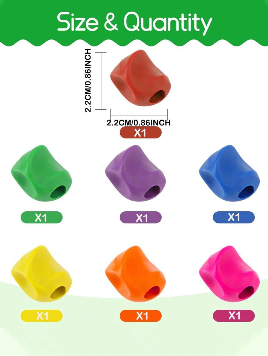 7pcs Fish-Shaped Silicone Pen Holders - Pen Order And Grip Assistance ...