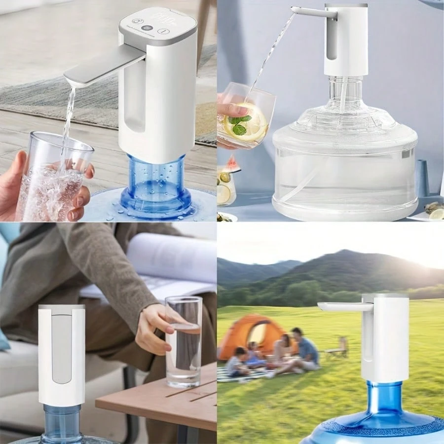 Digital Display, Type-C USB Rechargeable, Portable Electric Water Pump ...