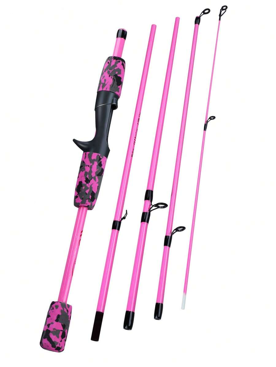 SOUGAYILANG 5-Sections Jointed Fiberglass Spinning Rod & Casting Rod 3 ...