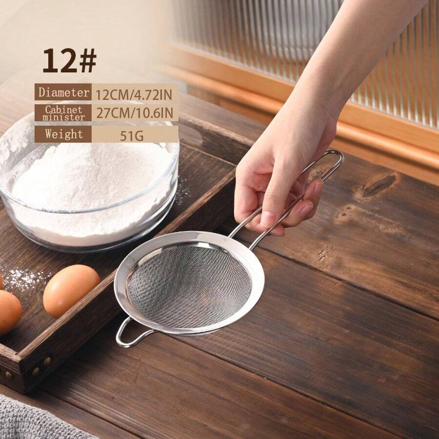 Stainless Steel Colander, Kitchen Household Strainer Ladle Oil Skimmer ...
