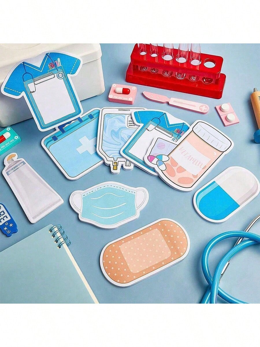 multibey 8pcs Hospital Themed Sticky Notes, Multispec Paper Memo Pads ...