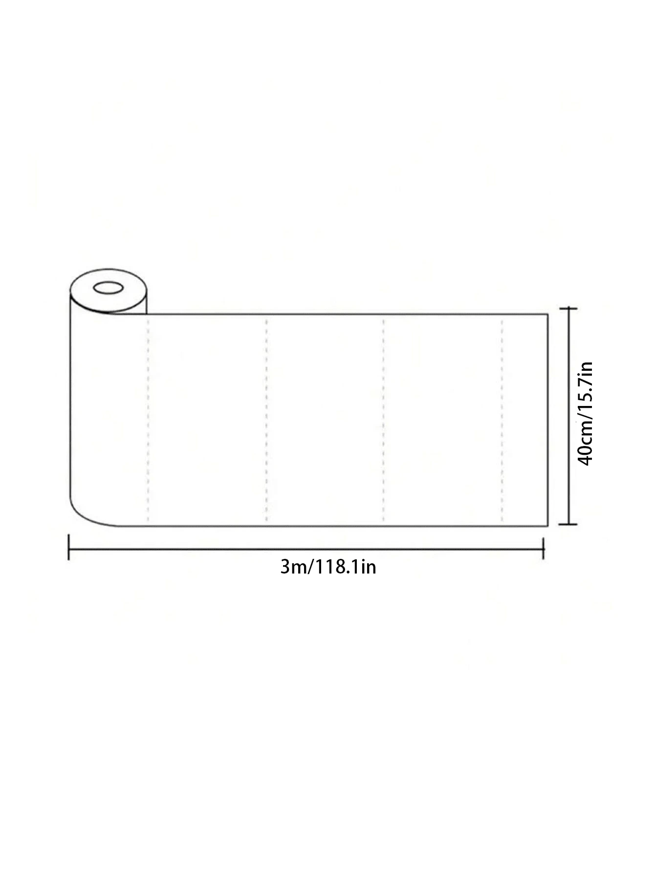 1 Roll Of Matte Multi-Color Tear-Off And Pastable Wallpaper, Self ...