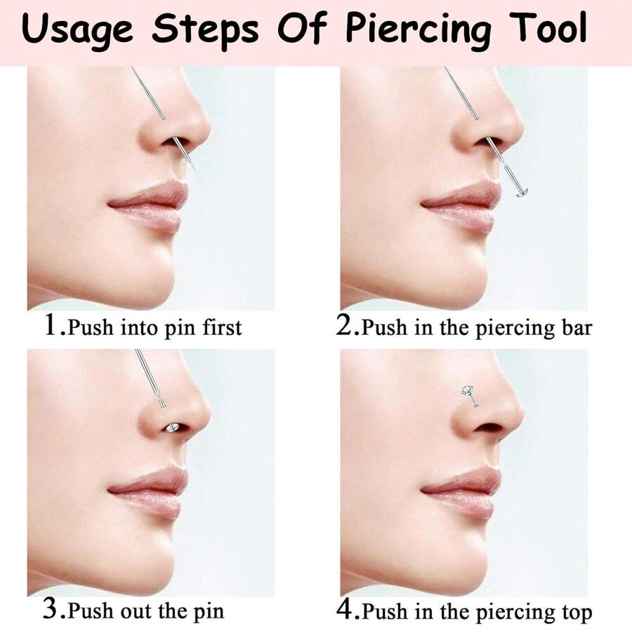 Threadless Piercing Taper 20G 18G 16G 14G Stainless Steel Piercing ...