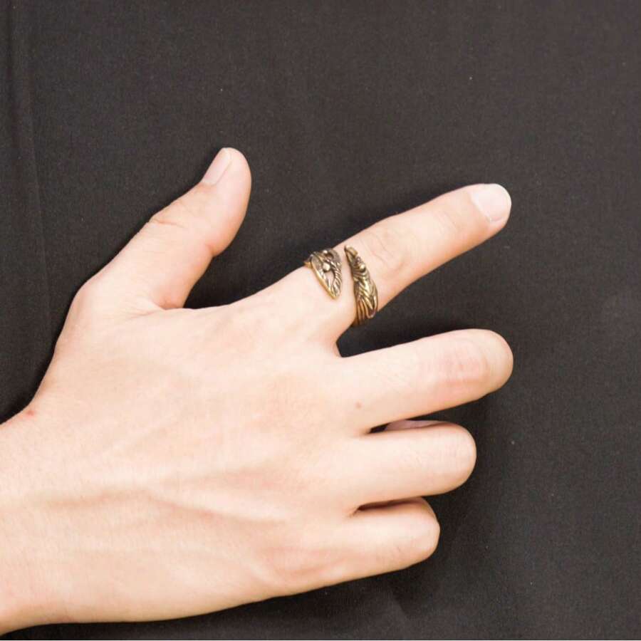 1 Stück Ring im Ramadan-Stil, Kupferring, bronzefarbener Goldring, ein ...