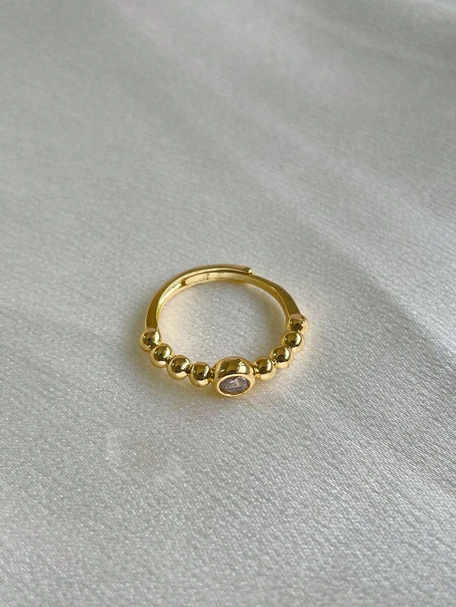 1Pc Retro Exaggerated Fashion Thick Gold Asymmetric Geometric Ring ...