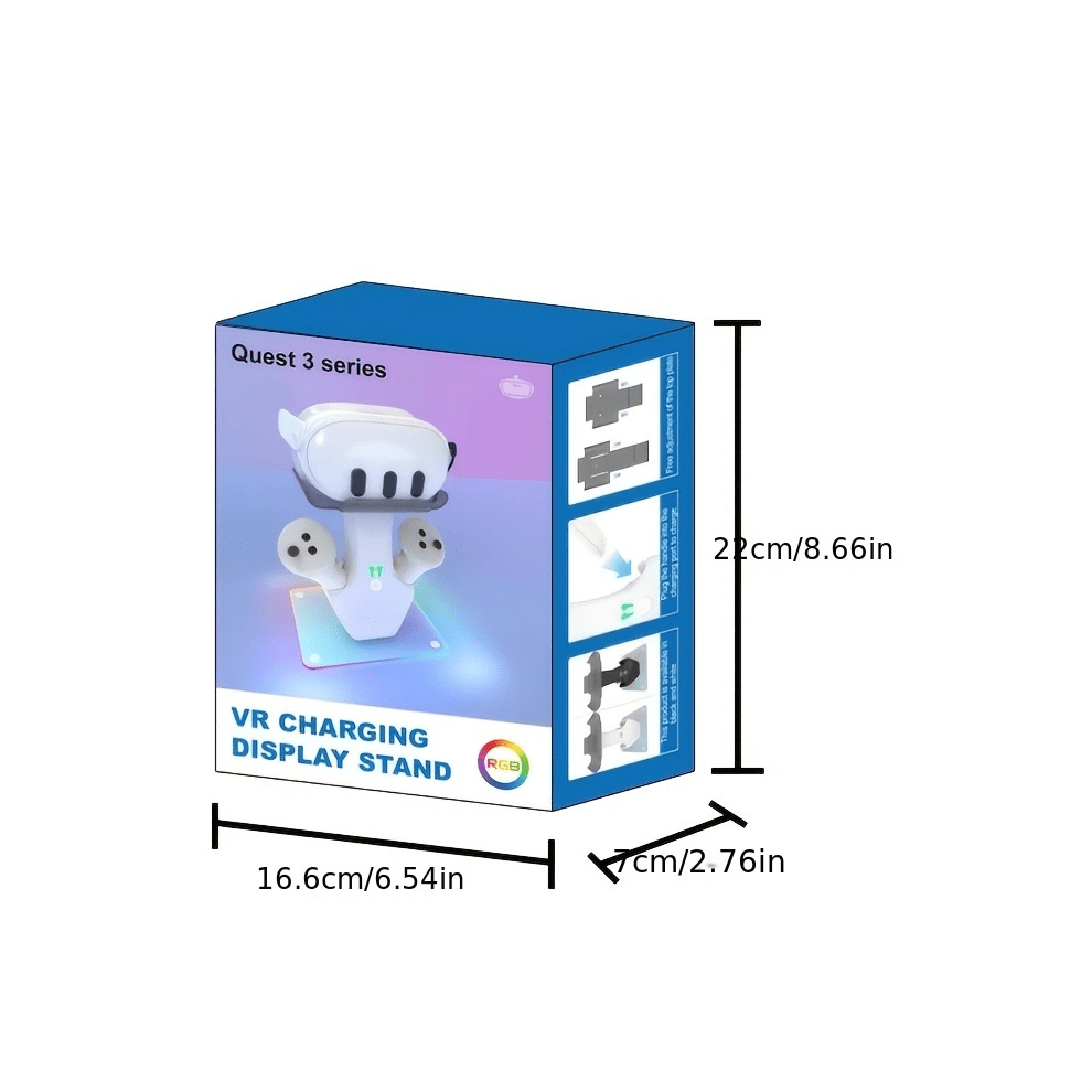 Station de charge avec base RVB pour accessoires Oculus/Meta Quest 3 ...