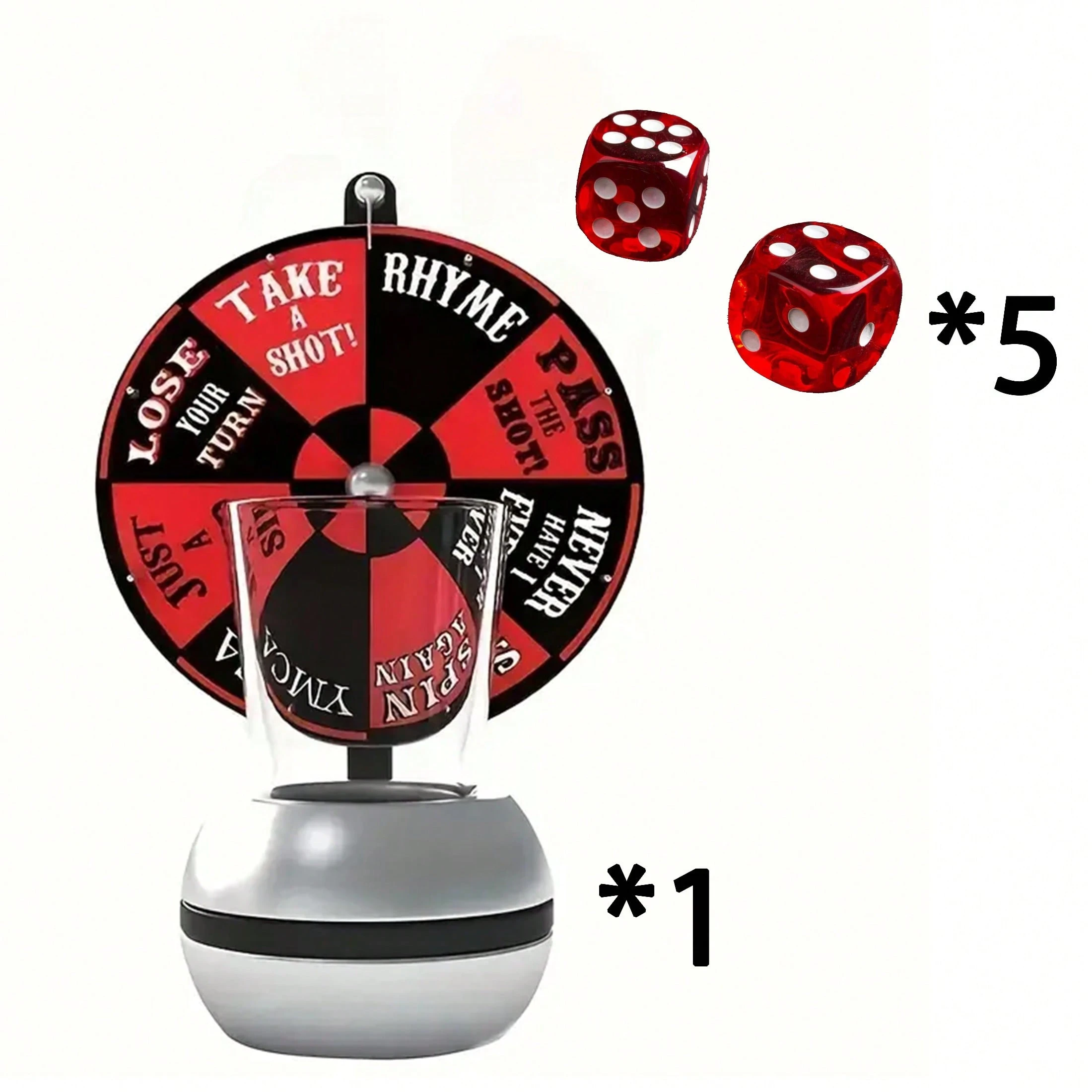 Spinning Wheel Drinking Game Set – Interactive Cup & Dice Combo For ...