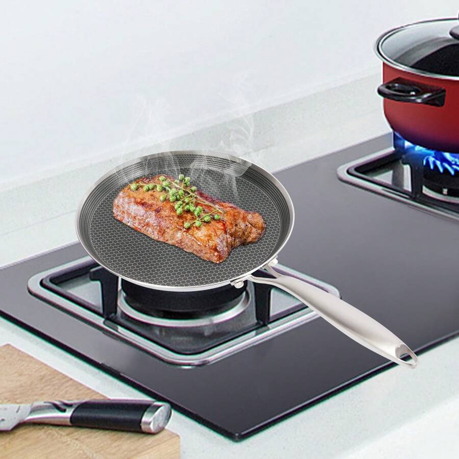 28cm Stainless Steel Crepe Pan, Pancake Pan, Stainless Steel Cooking ...